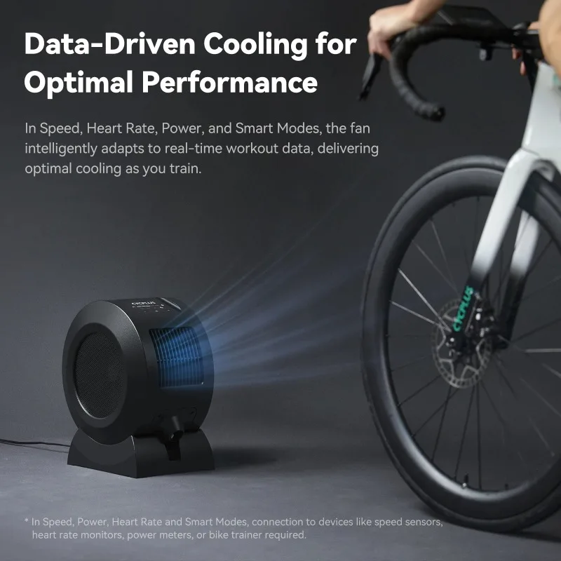CYCPLUS Smart Fitness Fan Indoor Cycling Adjustable Stand ANT+ BLE Gym ...