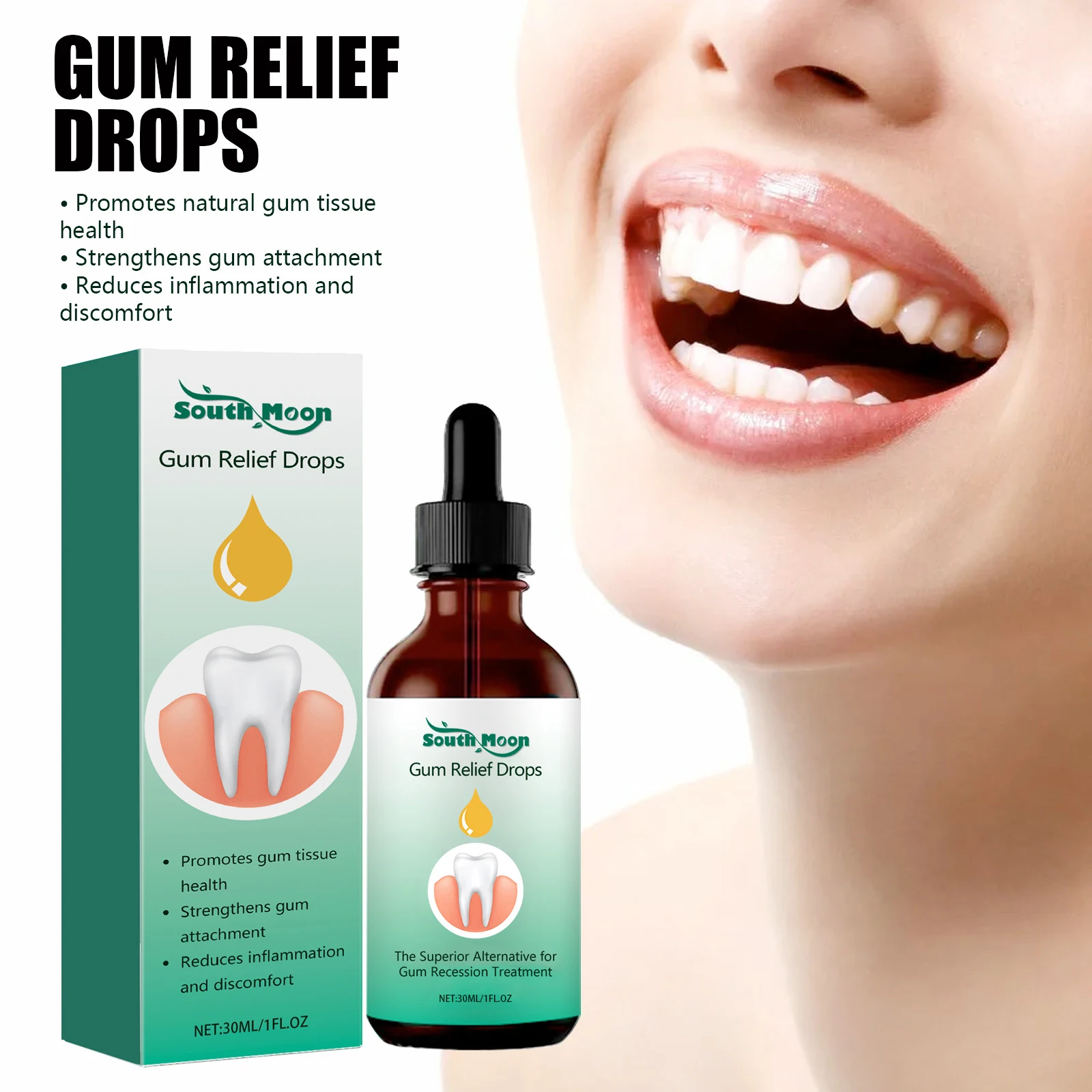 Gum Repair Drops Relieve Receding Gingival Swelling Gum Cleaning Care ...