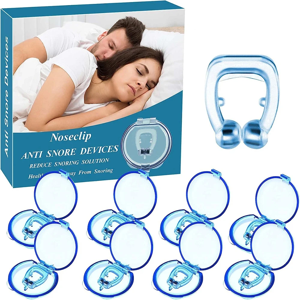 Silicone-Magnetic-Anti-Snore-Stop-Snoring-Nose-Clip-Sleep-Tray-Sleeping ...