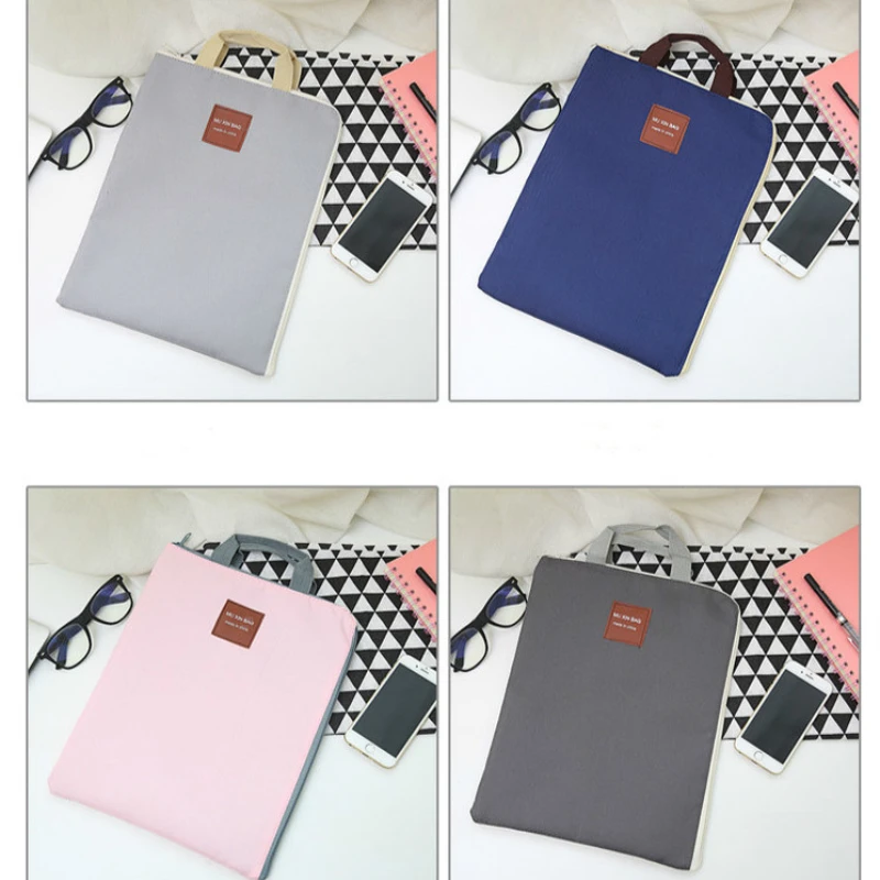 Canvas Documents Bag A4 File Folder with Dual Buckles Filing Bag ...
