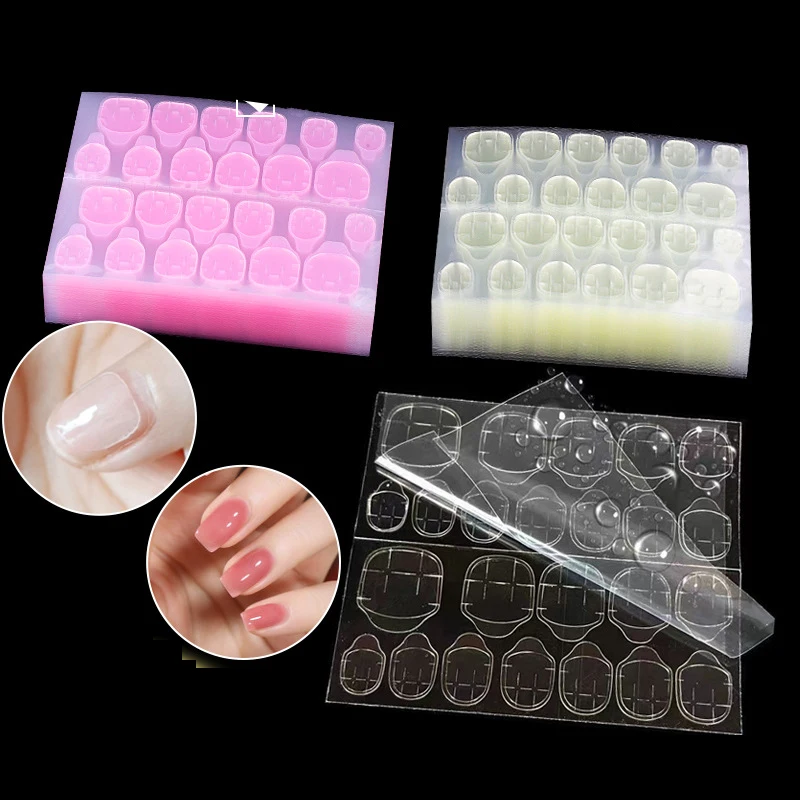Wholesale-50-Sheets-24pcs-Press-On-Double-Side-Jelly-Nail-Glue-Adhesive ...