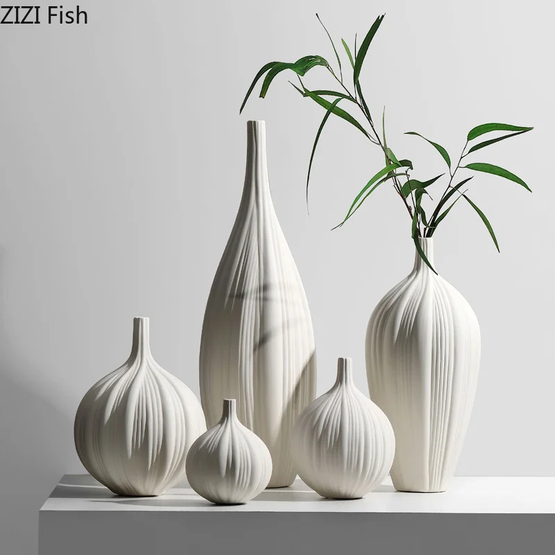 Decorative Vase Small White | Ceramic Vases Small Mouth | Small White ...