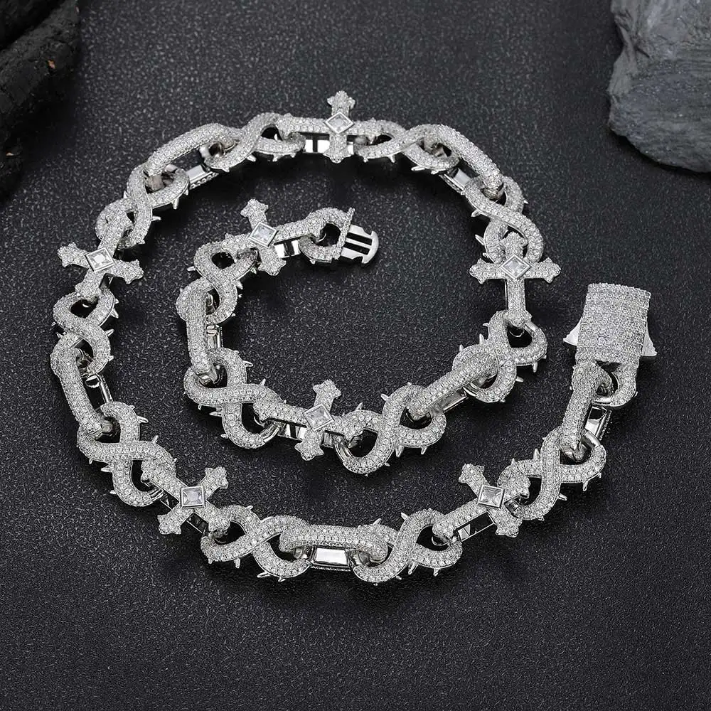 16mm-Fine-New-Design-Cross-And-Infinity-Link-Chain-Hip-Hop-For-Men ...