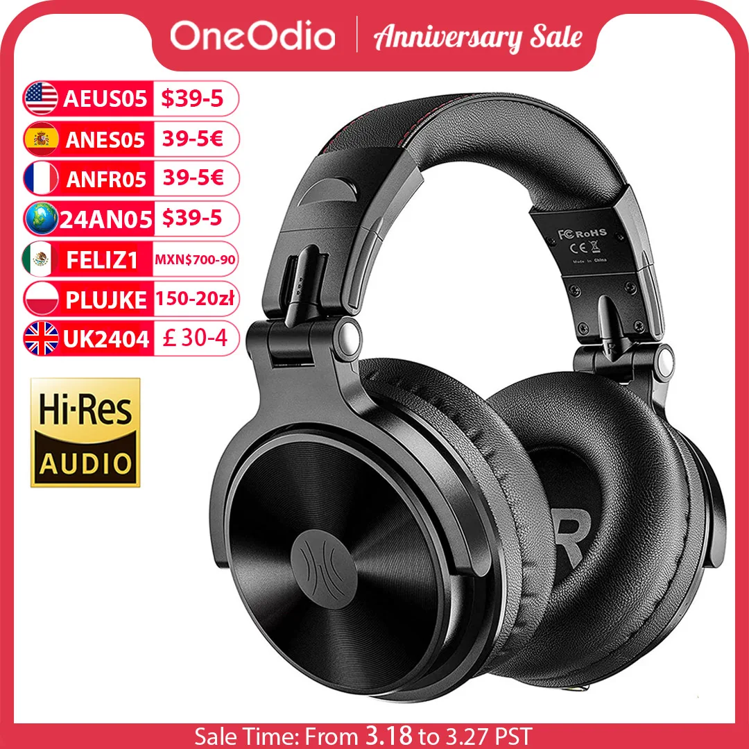Oneodio-Wireless-Headphones-Bluetooth-5-2-Headset-Over-Ear-Stereo-Super ...