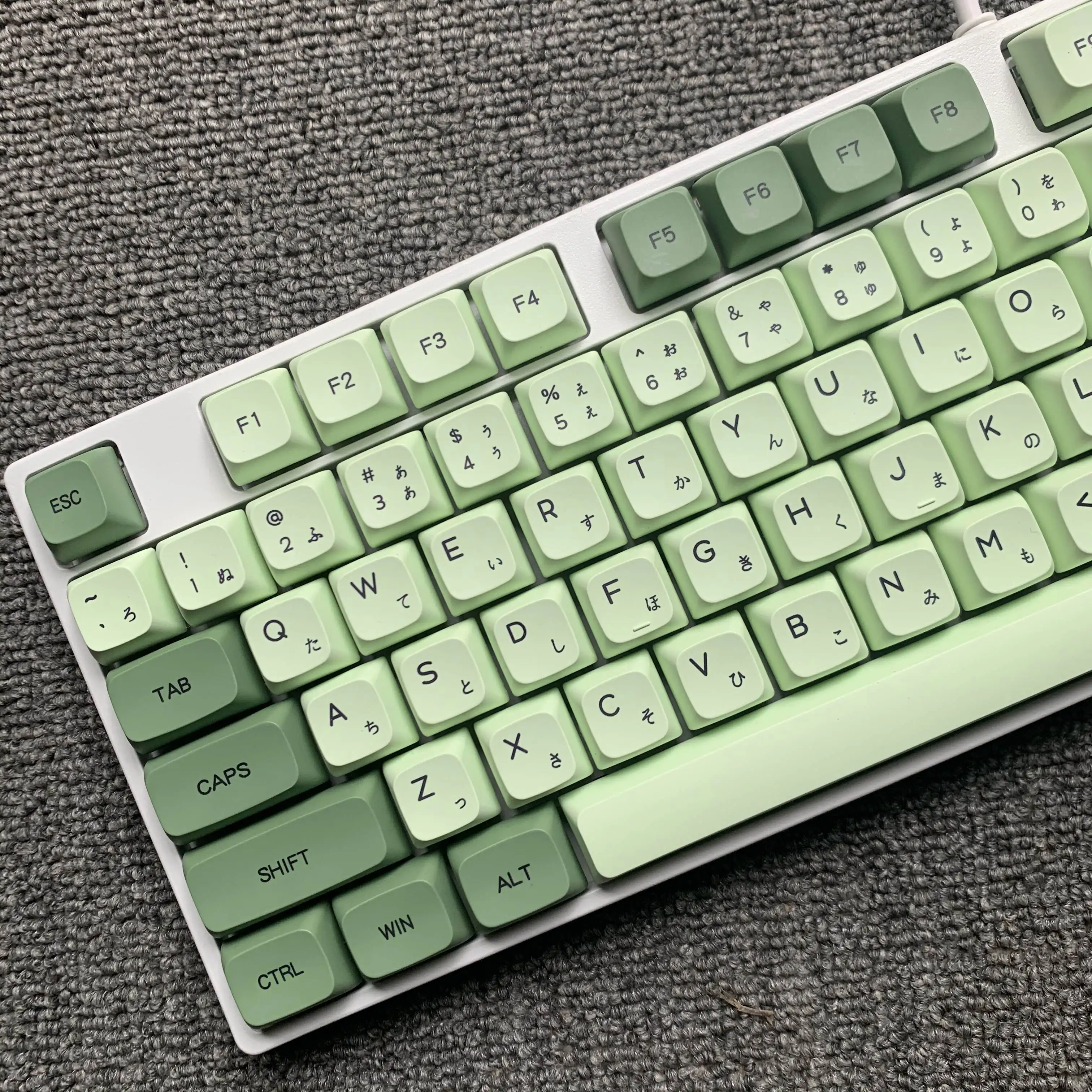 124 Keys Matcha Green Keycaps XDA Profile PBT Keycap For MX Switch ...