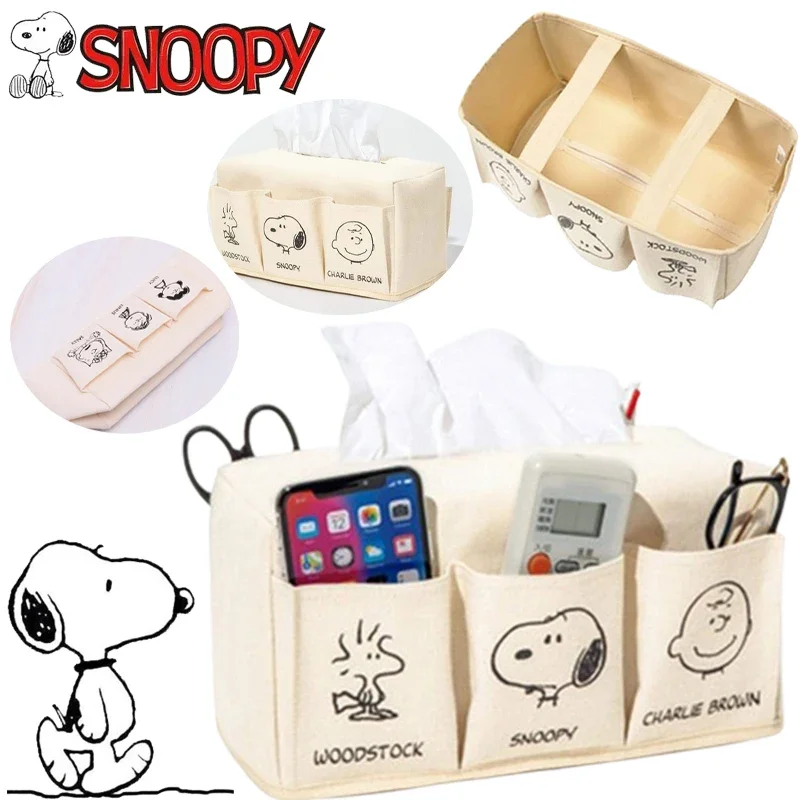 Snoopy-Tissue-Box-Cartoon-Anime-Canvas-Multi-function-Remote-Control ...