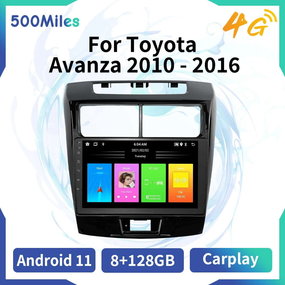 2 Din Autoradio for Toyota Avanza 2010 2016 Android Head Unit WIFI FM ...