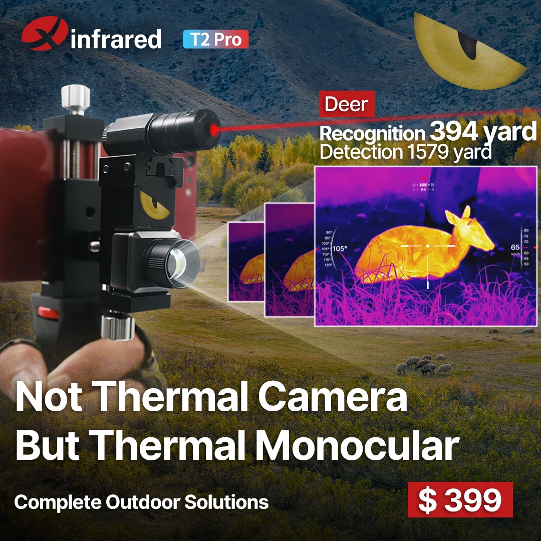 T2 Pro Thermal Imager Ir Camera Thermal Monocular Detect Night Vision For Hunting Laser Pointer ...