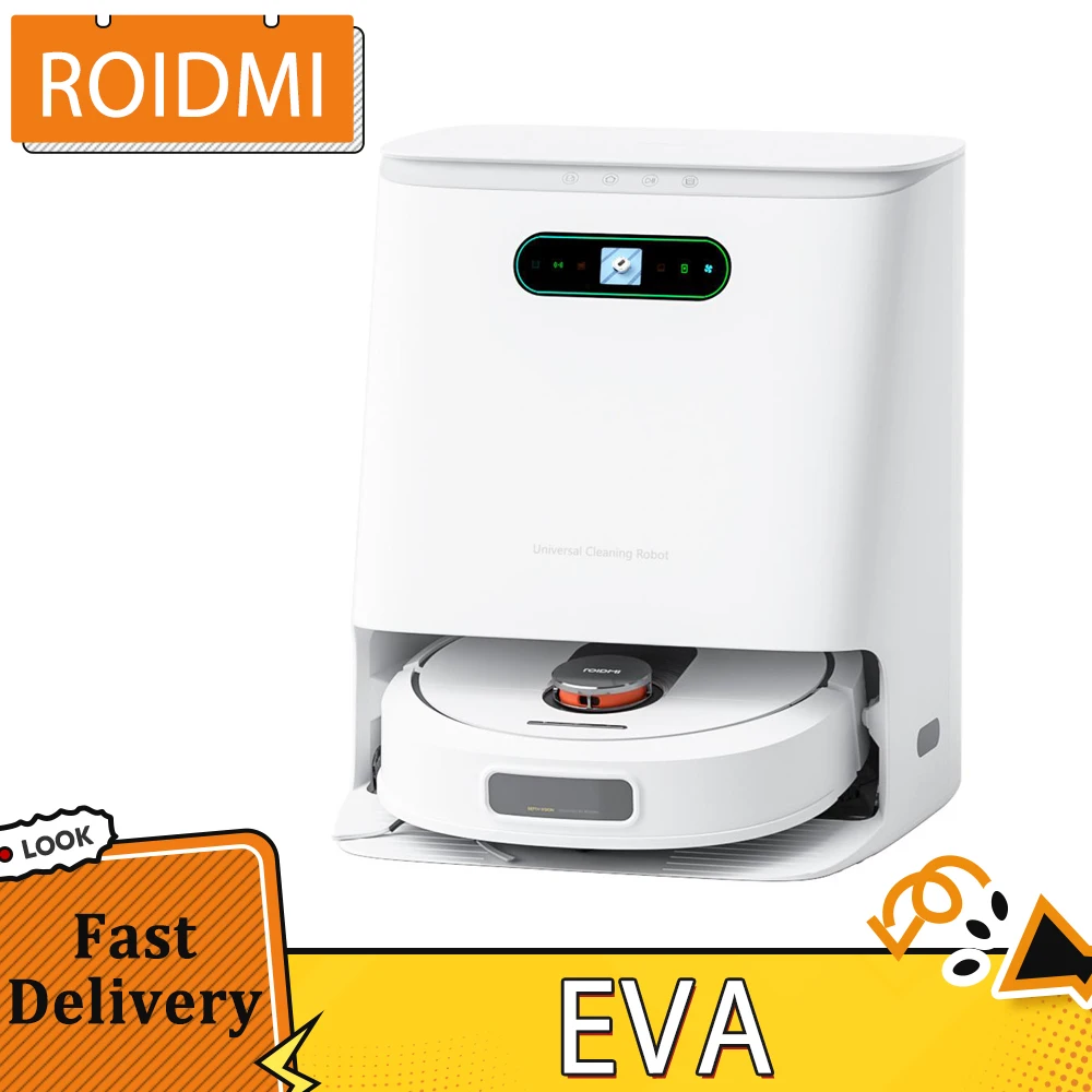 ROIDMI-EVA-Robot-Vacuum-Cleaner-Self-Cleaning-Emptying-3200Pa-Powerful ...