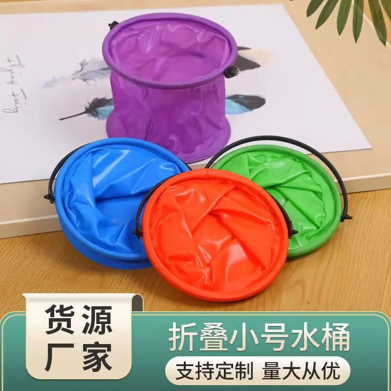 Small Paint Pen Washing Bucket With Partition, Rubber Bucket, Folding ...
