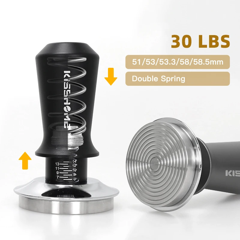 Coffee-Tamper-30lb-Constant-Pressure-Calibrated-Double-Spring-51mm-53mm ...