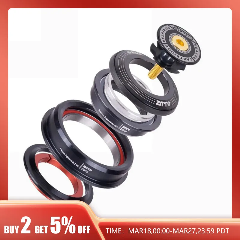 ZTTO Bicycle Headset 42mm 44mm 56mm ZS44 IS42 IS52 ZS56 1-1/8" 28.6mm ...