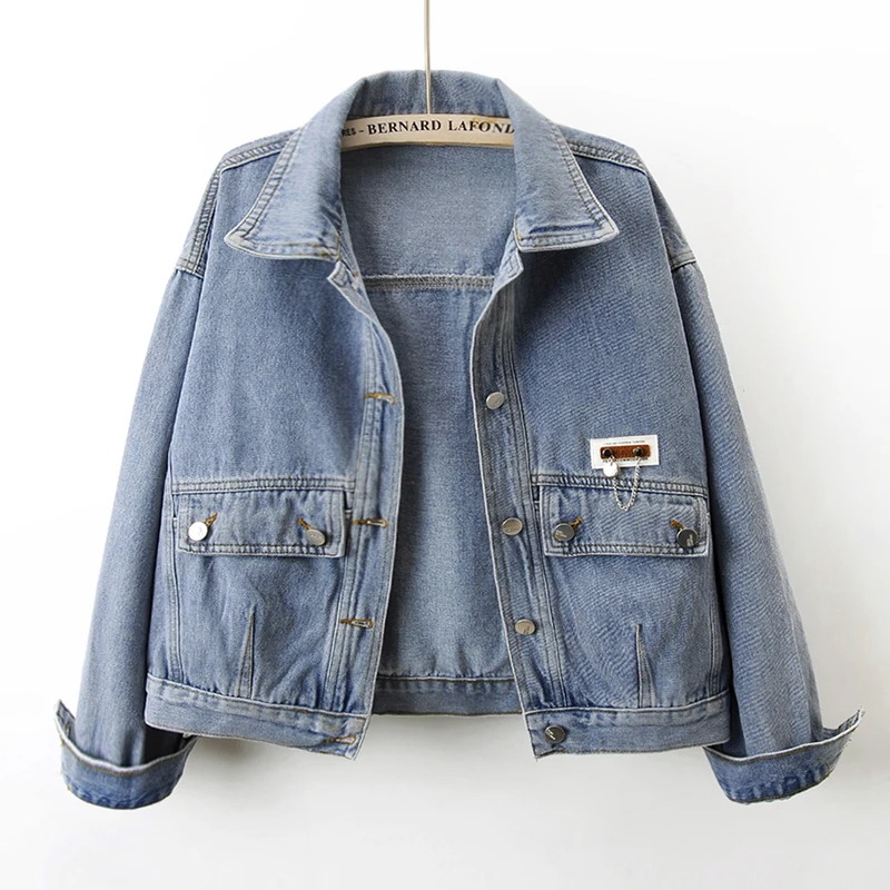 Vintage-Light-Blue-Loose-Short-Denim-Jacket-Women-Korean-Student-Cowboy ...