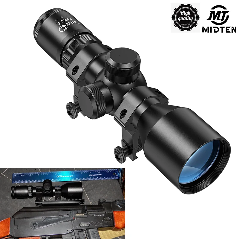 MidTen-Rifle-Scope-3-9x40-Compact-Crosshair-Reticle-Free-Mounts-Quick ...