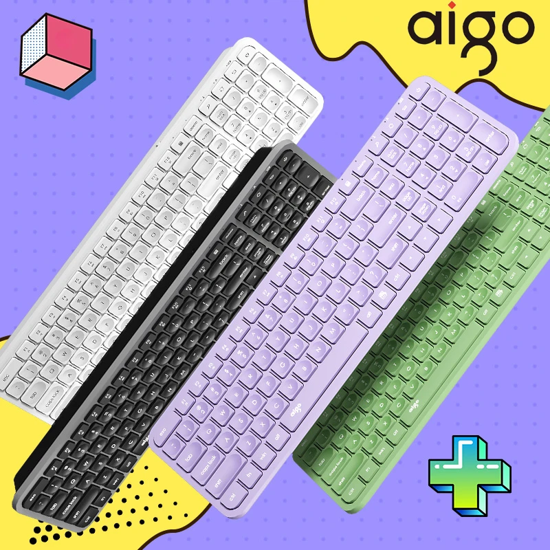 Aigo-V100-Wireless-Keyboard-Ultra-Thin-Lightweight-Keyboards-Portable ...
