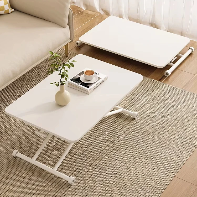 Modern Dual-Use Folding Coffee & Dining Table Liftable & Movable For ...