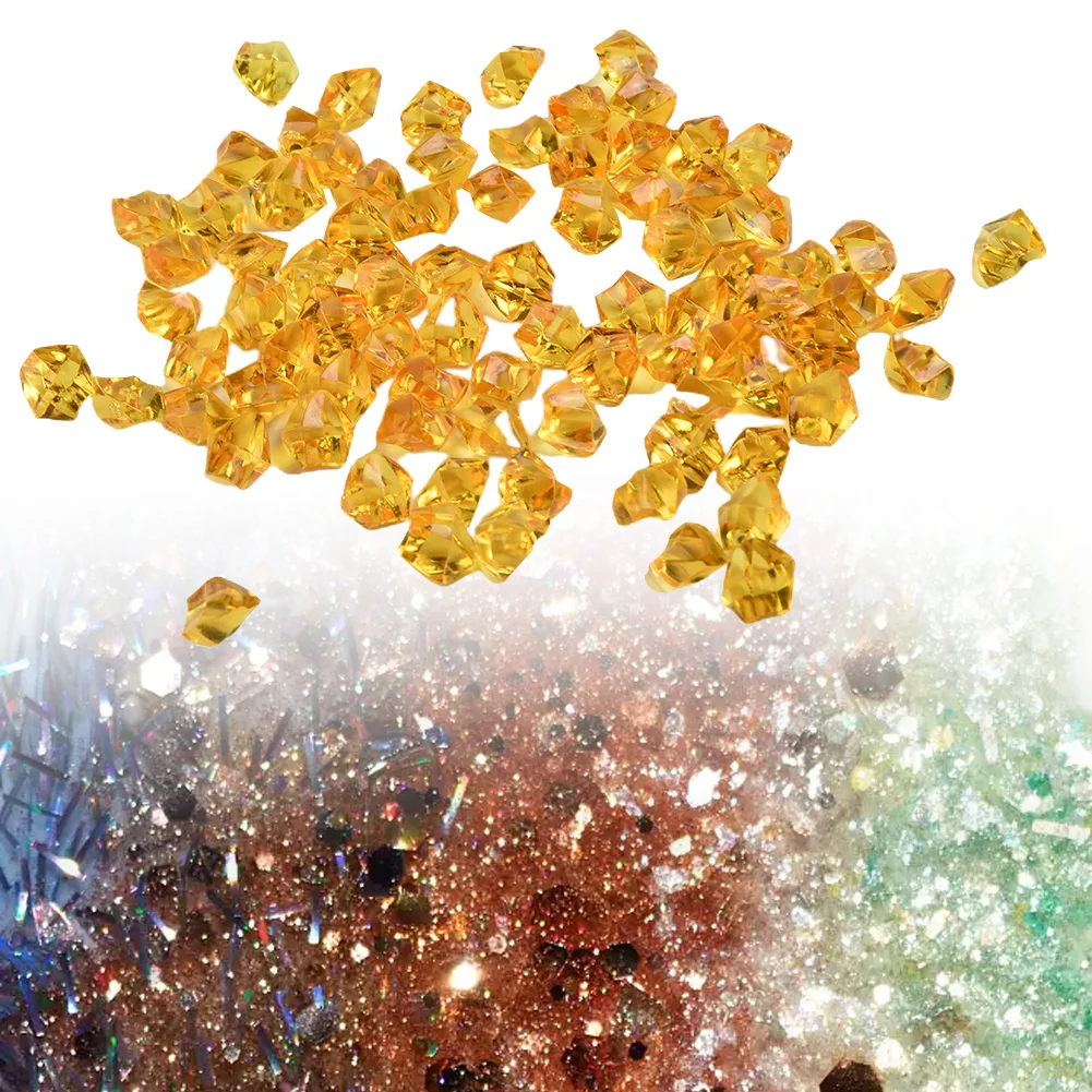 200pcs Acrylic Gem Artificial Stone Ornament Plastic Ice Rocks Scatter ...
