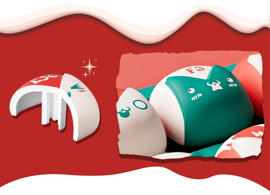 Akko Рождественские колпачки клавиш MOG PBT 137 шт | AliExpress