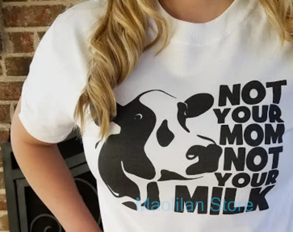 Camiseta-vegana-de-derechos-de-animales-no-tu-mam-no-tu-leche-camiseta ...
