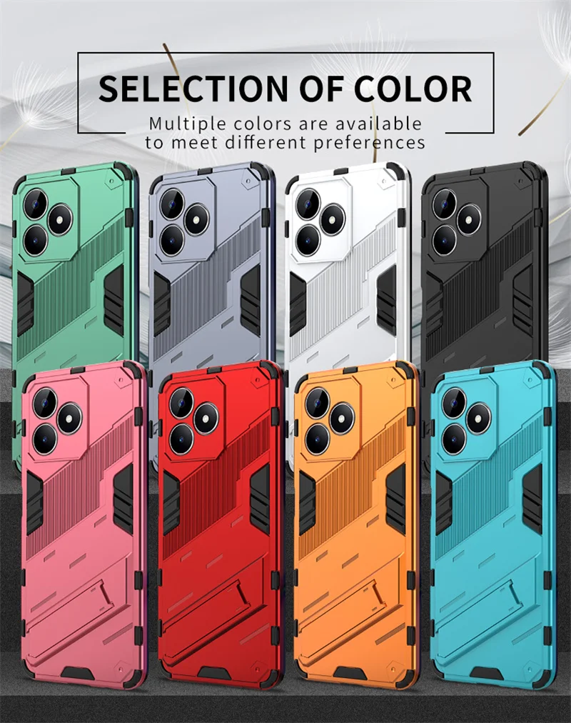 For-Realme-C51-Case-Anti-Shock-Kickstand-Armor-Phone-Cover-For-OPPO ...
