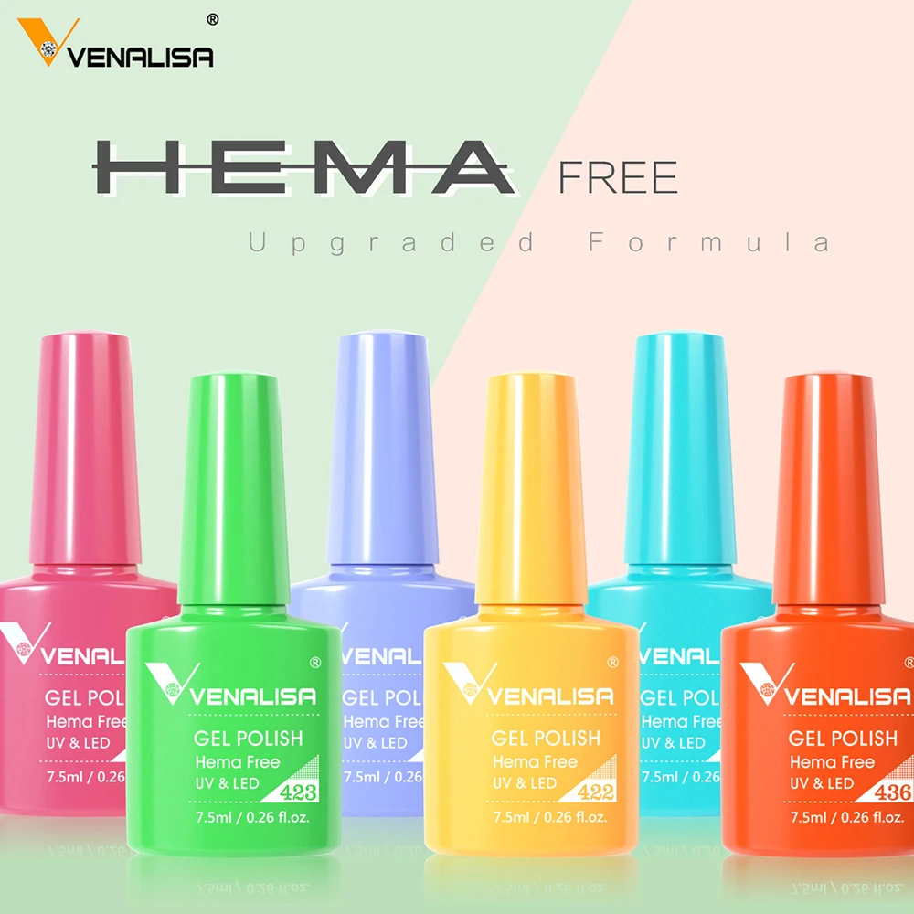 Venalisa Nail Gel Polish 7.5ml HEMA FREE Soak Off UV LED Gel Varnish ...