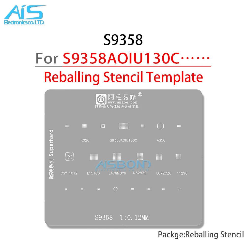 BGA-Reballing-Stencil-Para-L151C6-Amaoe-S9358-N52832-L476MGY6-CSY1012 ...