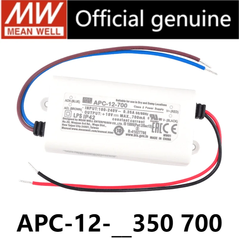 MEAN-WELL-APC-12-Series-12W-350mA-700mA-alimentatore-a-corrente ...