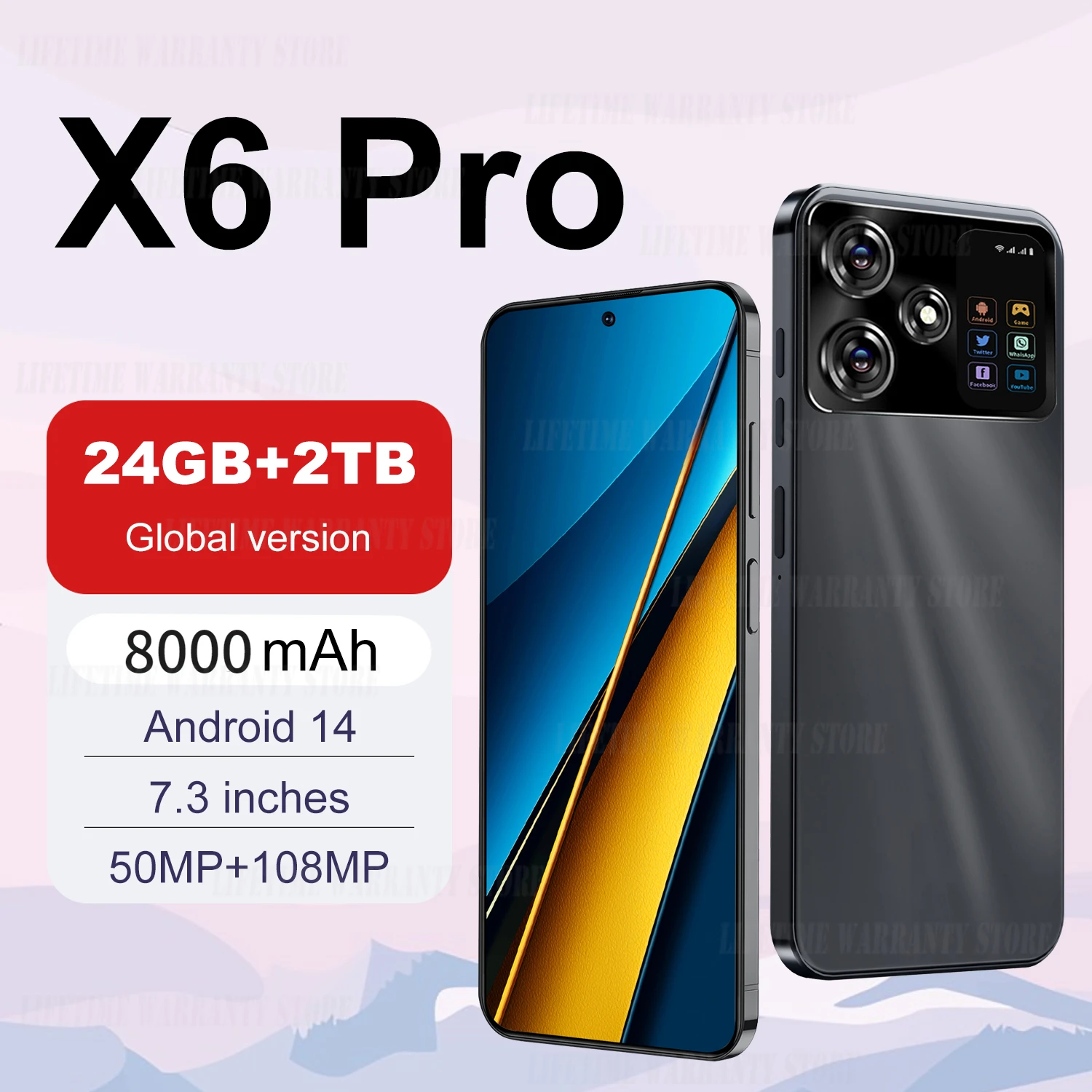 Smartphone-X6-Pro-Dual-Sim-Vers-o-Global-24GB-2TB-Android-14-7000mAh-4G ...