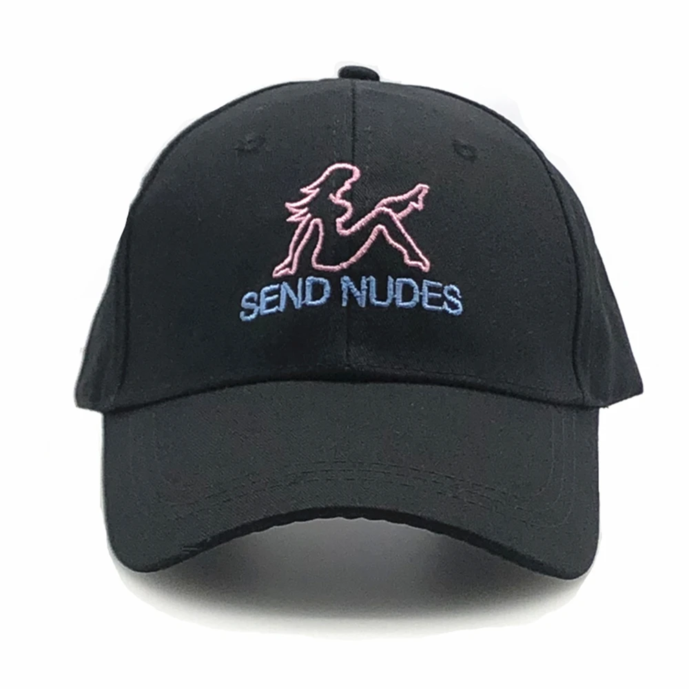 SEND NUDES Baseball Cap Fashion Cotton Embroidery Snapback Men Hat Cap ...