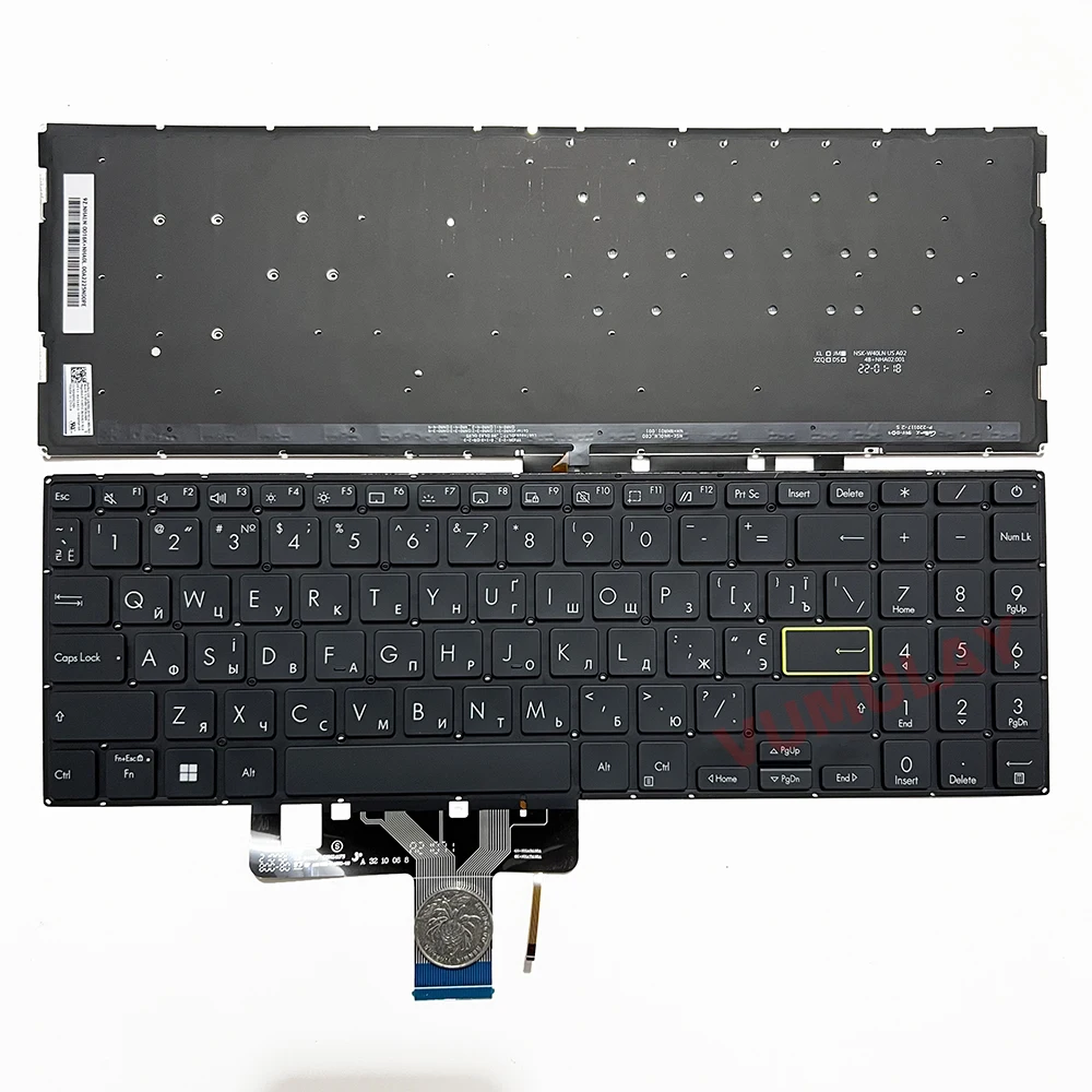 Russian Backlit Keyboard for ASUS e510m e510ma l510m l510ma S533 S533E ...