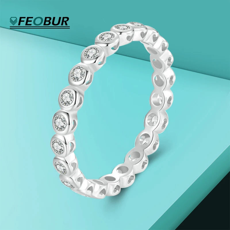 FEOBUR-2MM-Full-Moissanite-Diamond-Round-Bubble-Rings-for-Women-925 ...
