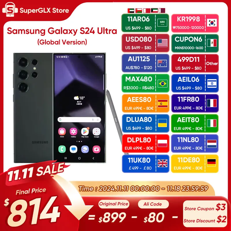 Samsung-Galaxy-S24-Ultra-5G-Smartphone-12GB-RAM-256GB-512GB-ROM ...