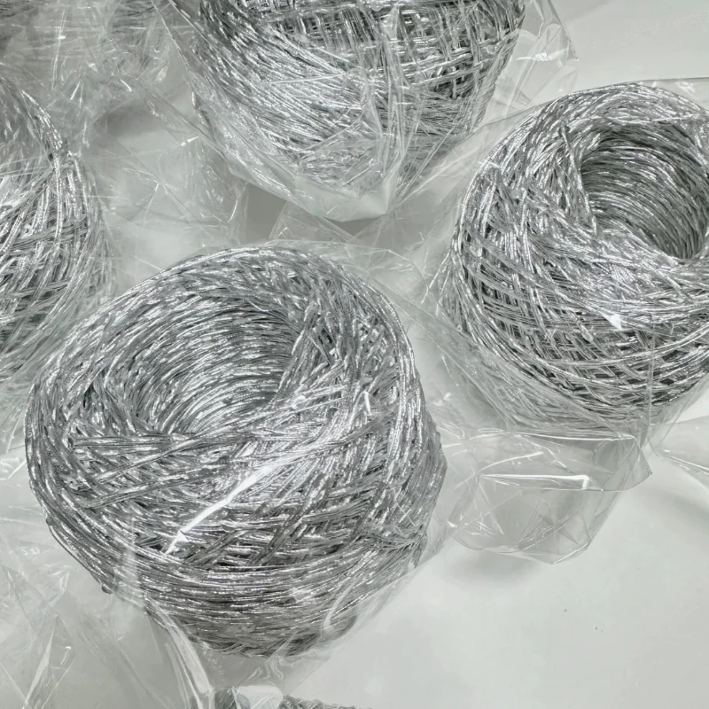 200g-ball-Handmade-Metal-Silver-Yarn-Colorful-Unique-Gold-Silver-Wool ...