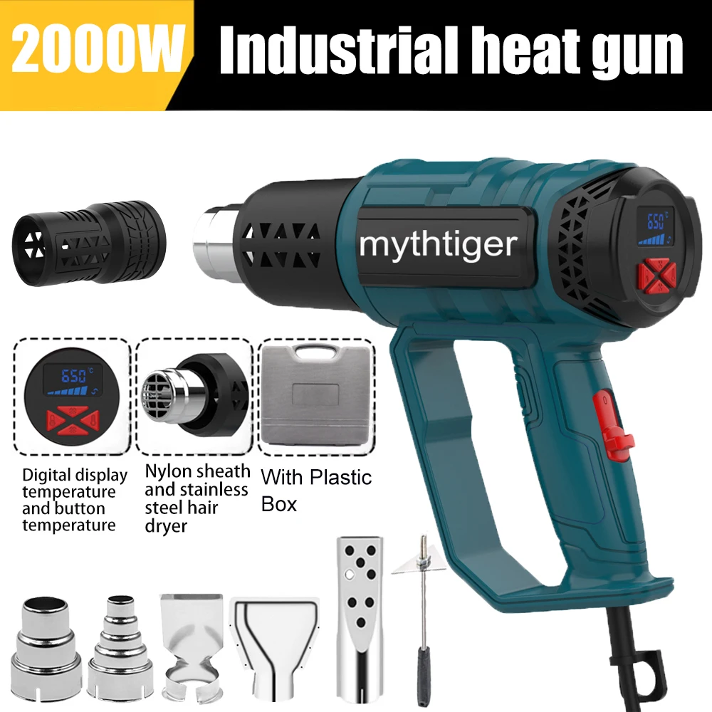 LCD-Display-Heat-Gun-With-Plastic-Box-2000w-Hot-Air-Gun-Tool-Handheld ...
