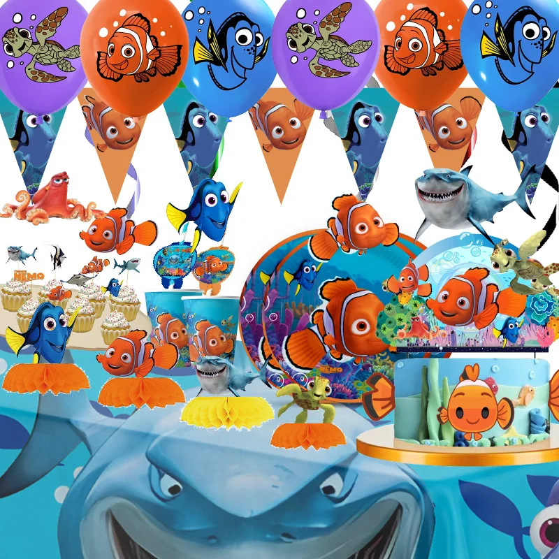 Disney-Finding-Nemo-vajilla-desechable-de-ngulo-plato-y-taza-mantel ...