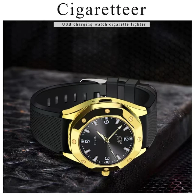 Men's Cigarette Lighter Watch Usb Clock Cigarette Lighter, 60% OFF