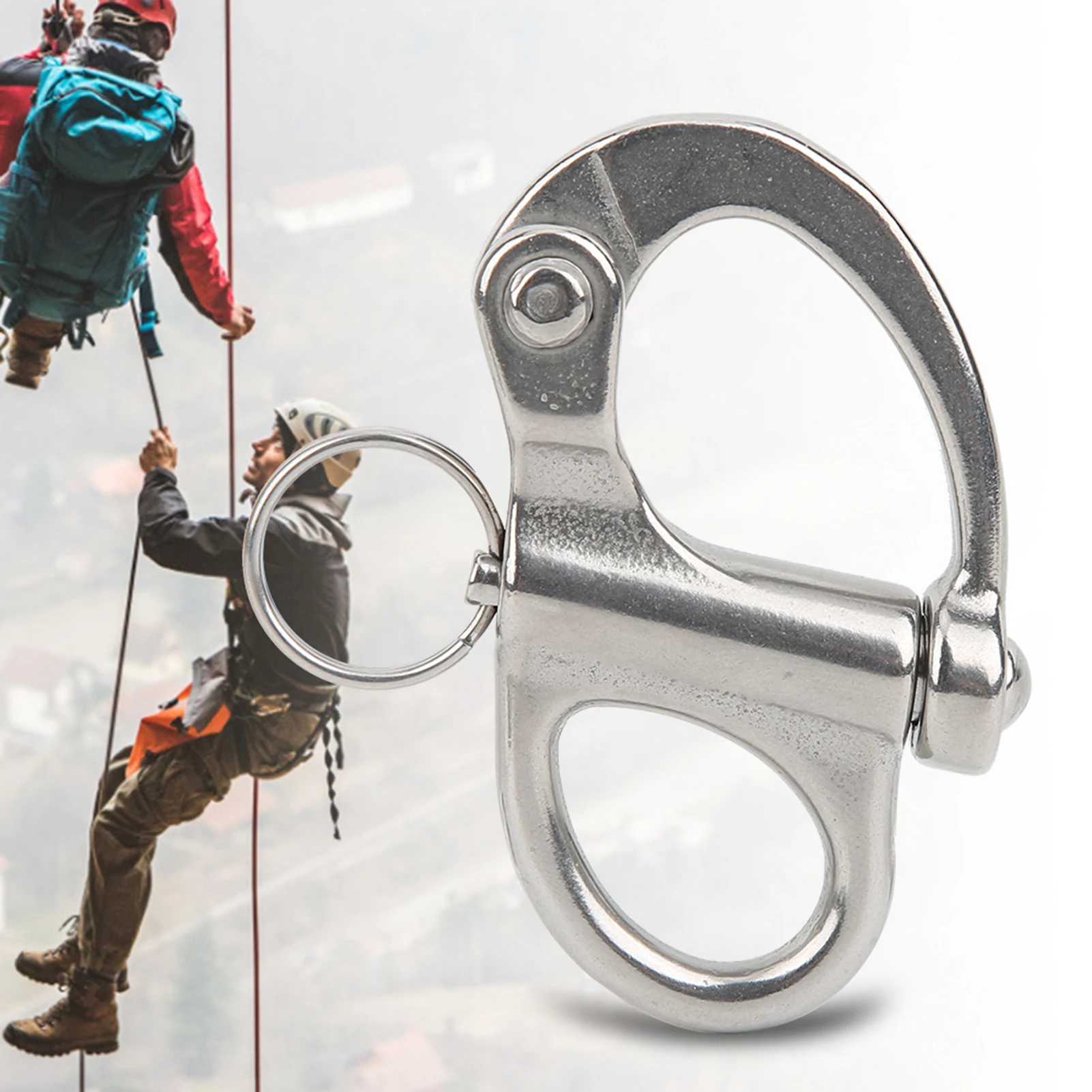 Mountaineering-Rock-Climbing-Shackle-316-Stainless-Steel-Fixed-Quick ...