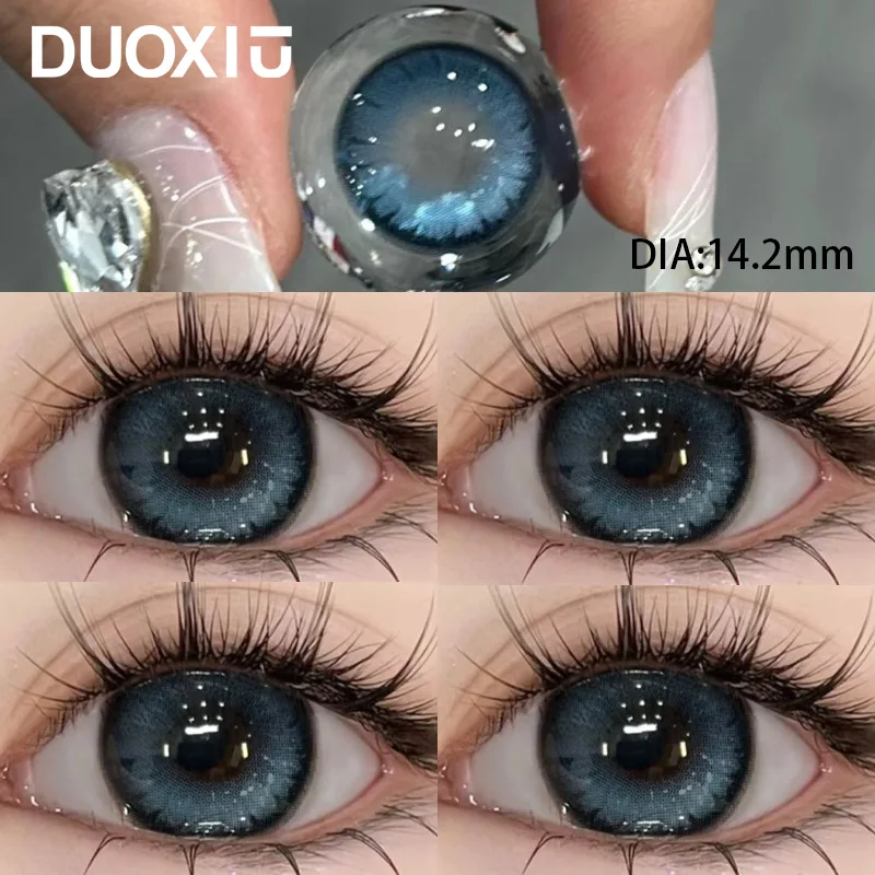 DUOXIU-2pcs-Colou-Contact-Lenses-With-Diopter-Myopia-Diameter-14-2mm-to ...