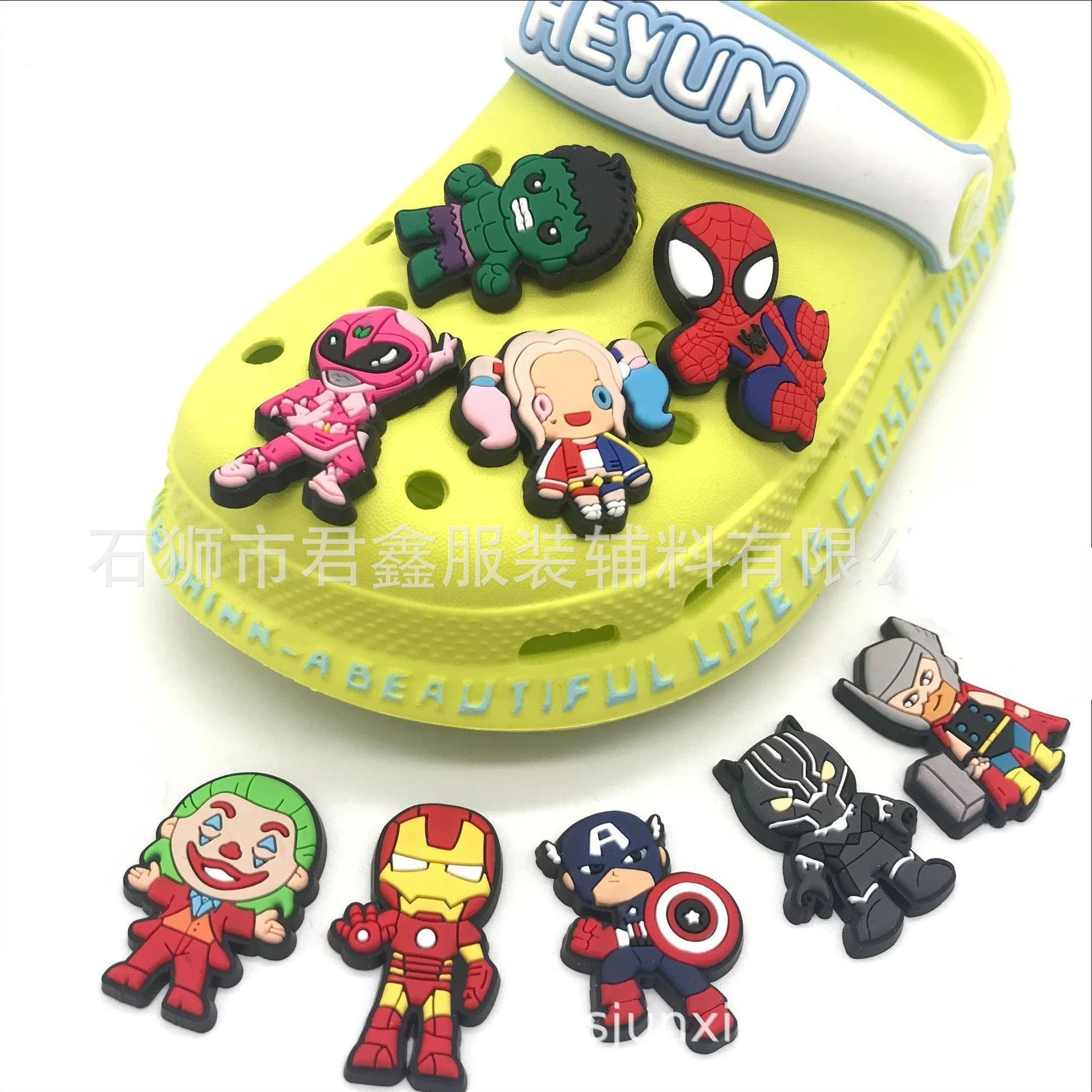 Single Sale 1pcs Marvel Super Hero Hulk Iron Man Anime Sandals ...