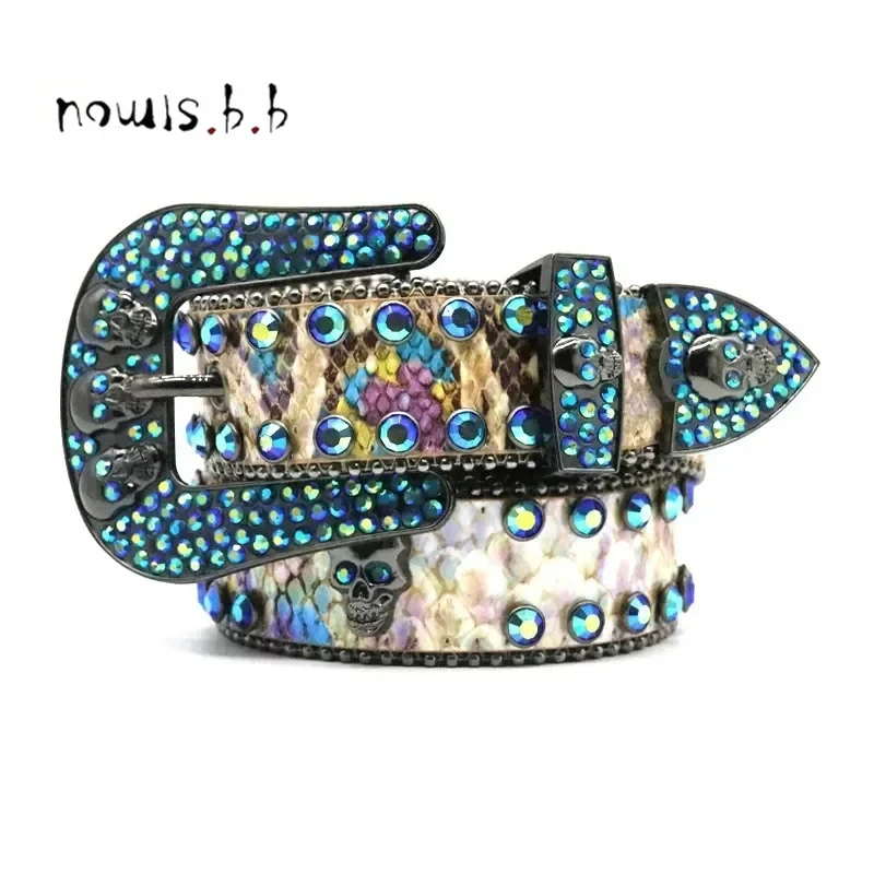 Crown-Western-Rhinestone-Belt-For-Woman-Man-Diamond-Studded-Belts ...