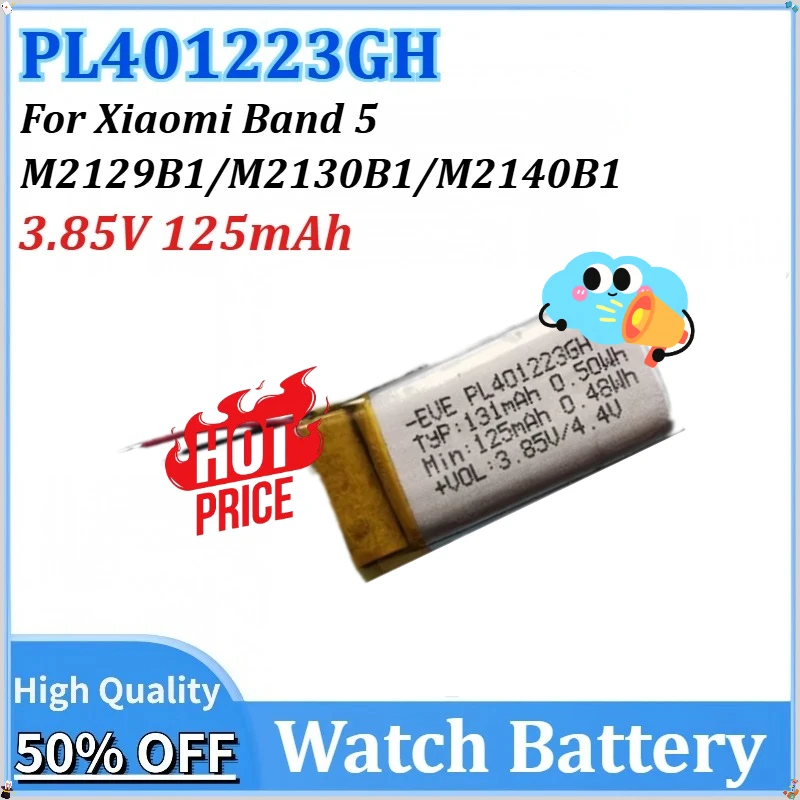 For Xiaomi Mi Band 5 M2129B1/M2130B1/M2140B1 with 2-Wire Batteries ...