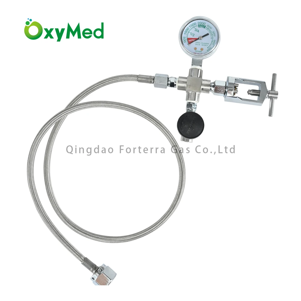 High Quality Medical Oxygen Transfill System CGA540 to CGA870 Hose With ...