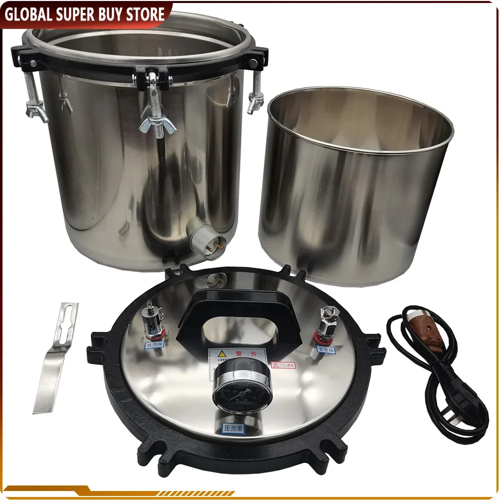 Auto Heated 12/18/24L Autoclave Steam Sterilizer Stainless Steel Shell ...