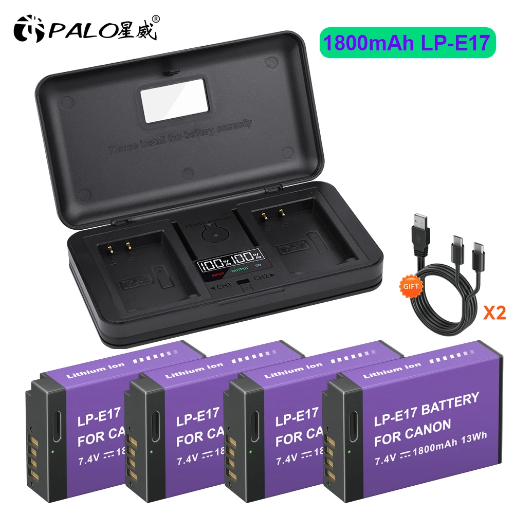 PALO-LP-E17-LPE17-LP-E17-Camera-Battery-Multifunctional-Charger-Case ...