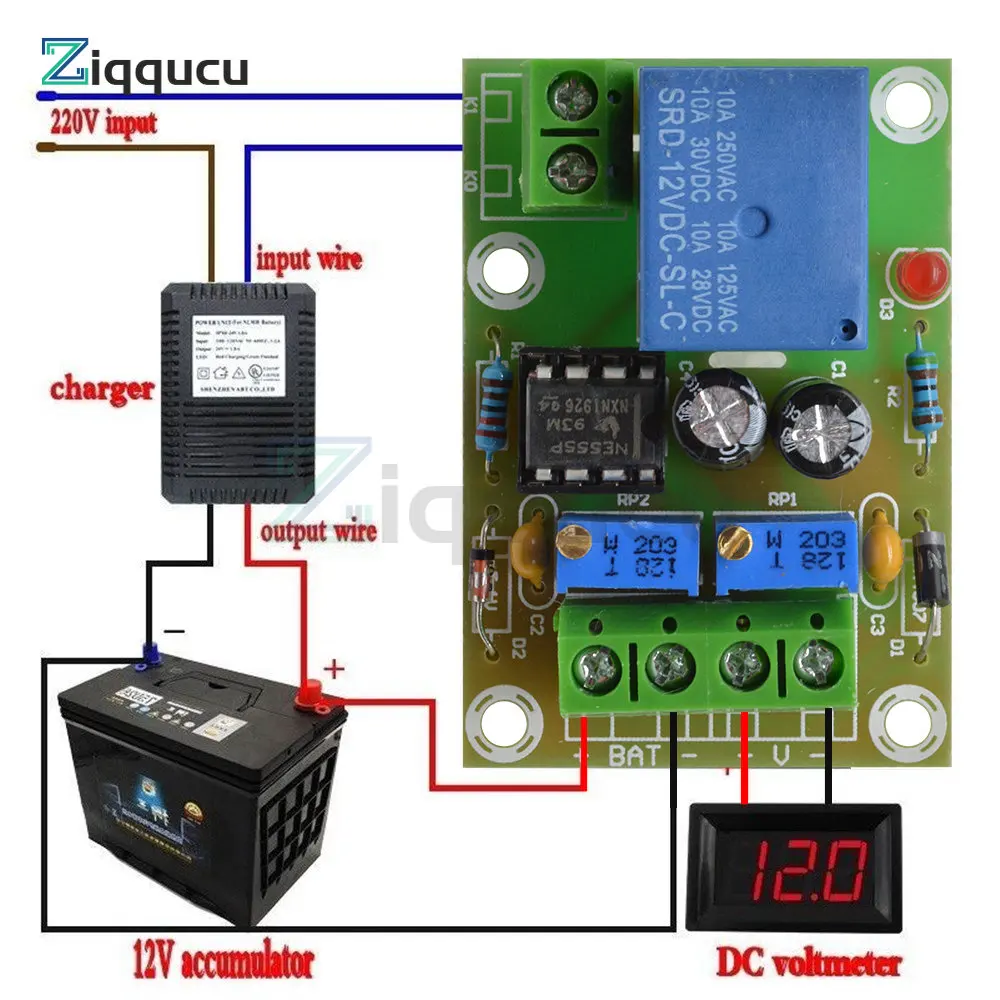 1-Channel-12V-Battery-Charging-Control-Board-XH-M601-Intelligent ...
