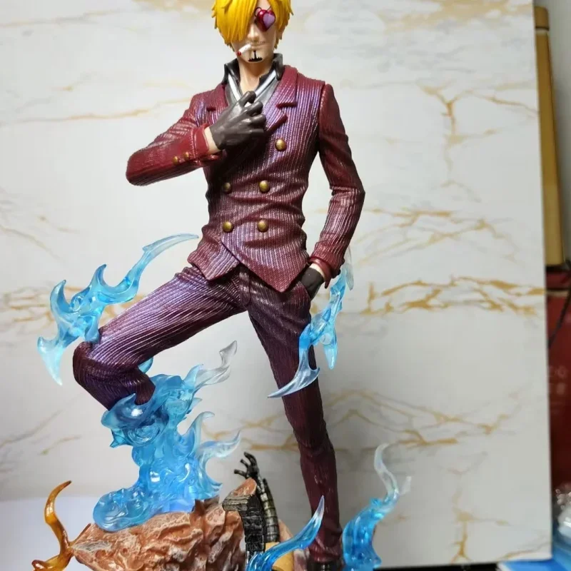 New One Piece Figures 25cm Sanji Anime Figure Gk Statue Sanji Figurine ...