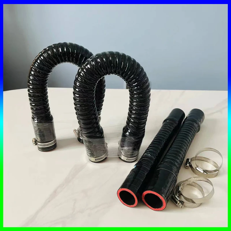 Universal-Black-Car-Silicone-Flexible-Pipe-Radiator-Hose-Intake-Hose ...