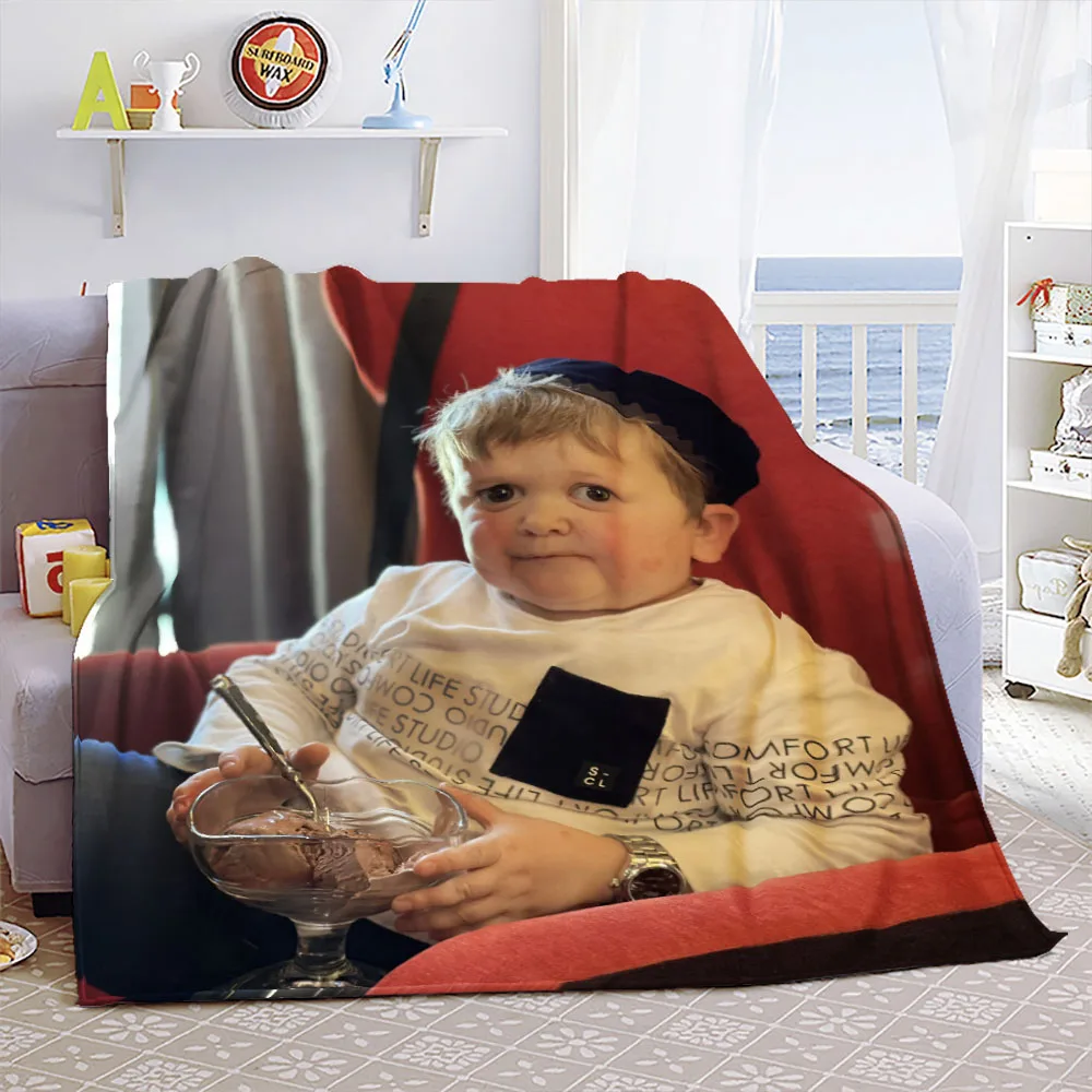 Flannel Throw Blanket Hasbulla Funny Bedspread Smooth Soft Bed Sofa ...