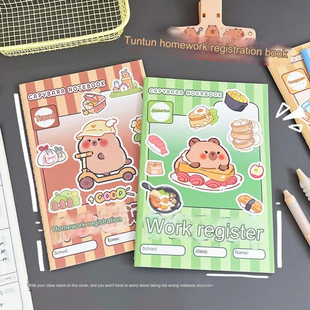Student-Stationery-Capybara-Notebooks-Creative-Homework-Registration ...