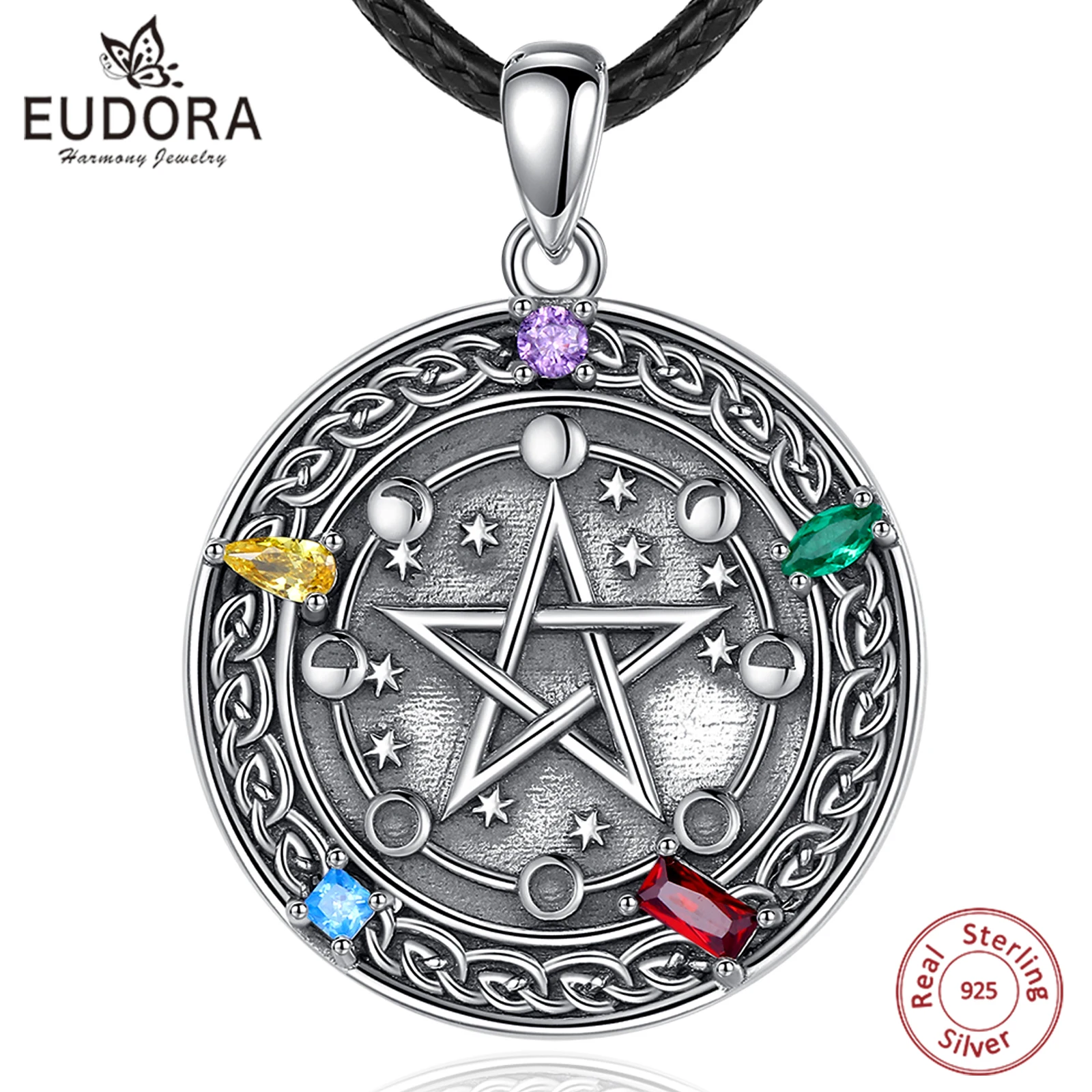 Eudora-925-Sterling-Silver-Pentagram-Necklace-for-Women-Man-Amulet ...